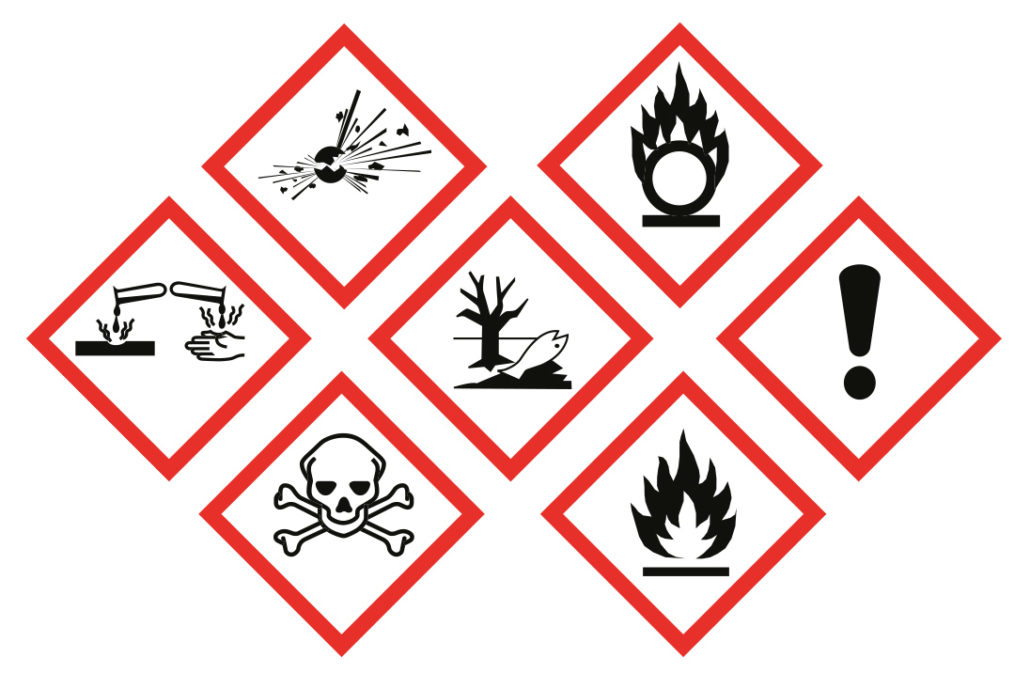 Warning Signs For Hazardous Substances Defined By Classification Warning Signs For Hazardous Substances Defined By Classification